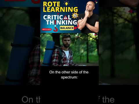 Rote Learning vs Critical Thinking #shorts #criticalthinking