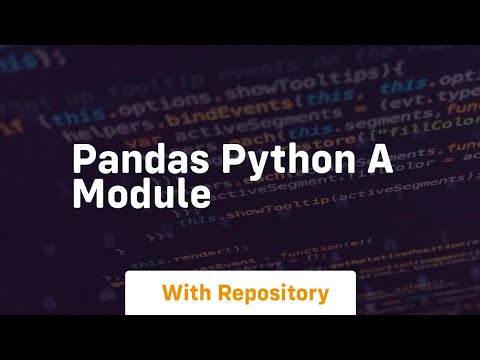 pandas python a module