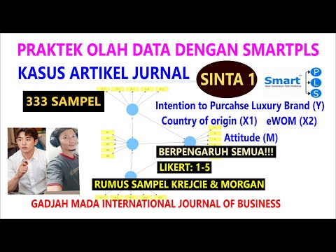Olah Data SmartPLS, Kasus Artikel Jurnal Sinta 1, 20 Juni 2023