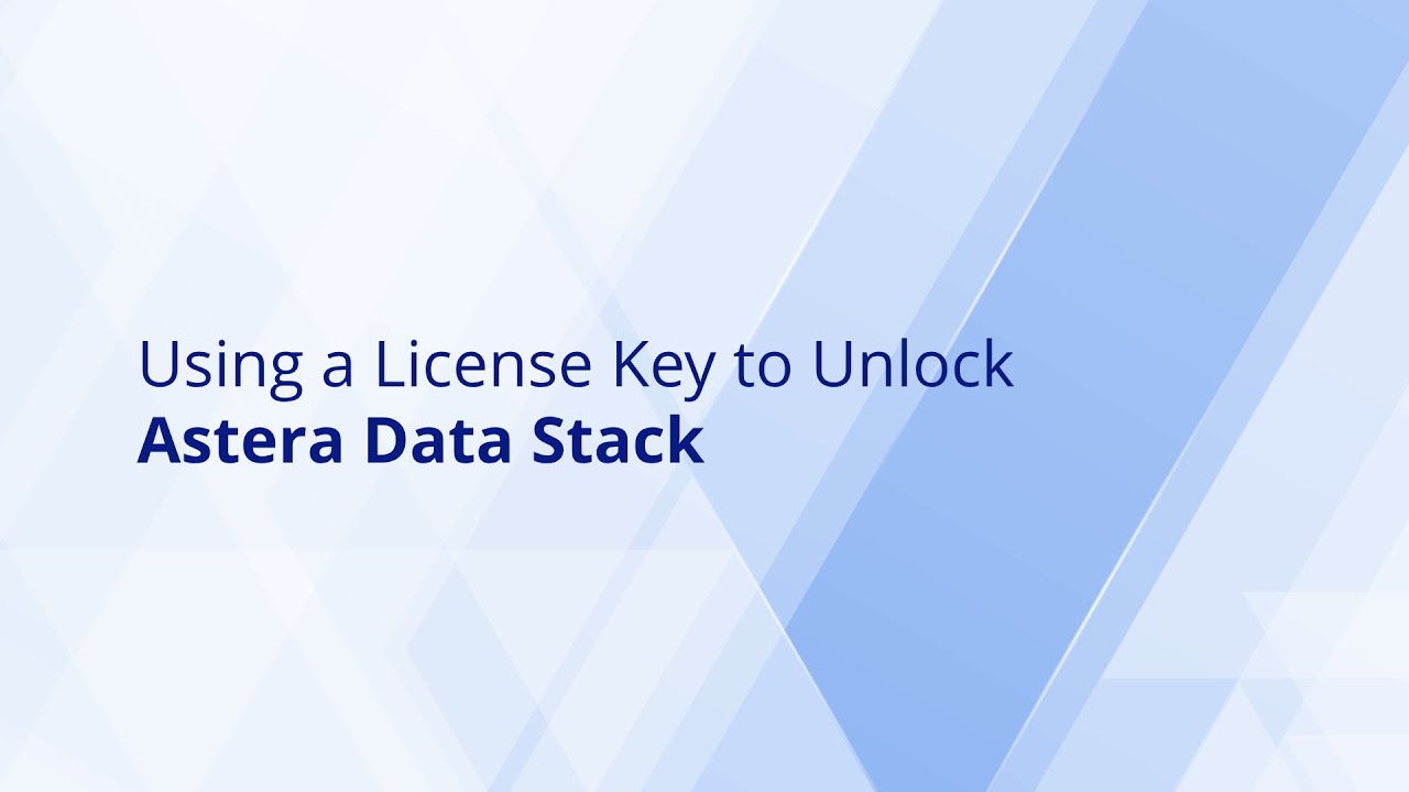 Using a License Key to Unlock Astera Data Stack