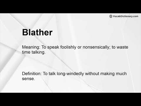 Blather Meaning