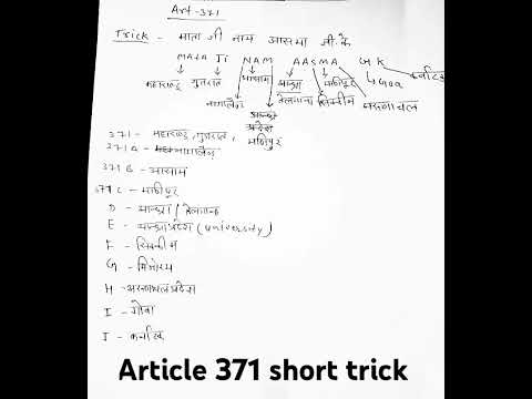 article 371 ⌛ short trick to learn #ssc #sscchsl #ssccgl