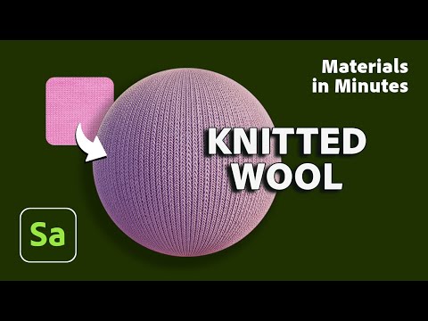 Make a Knitted Wool Material in Substance 3D Sampler | Materials in Minutes #14 | Adobe Substance 3D