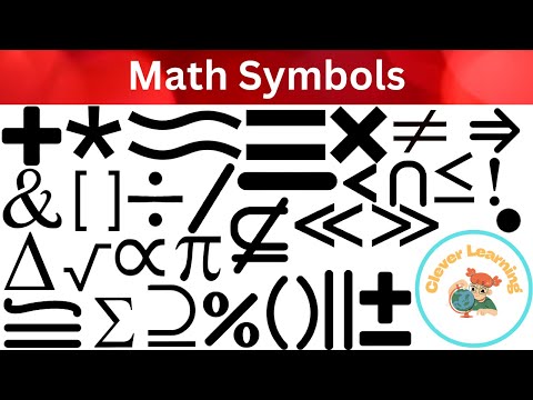 Math Symbols name and picture in English
