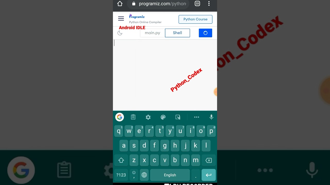 Writing and Running A Python Script With An Android IDLE  #coderslife #science #code #coder #python