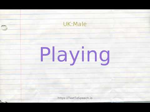 How to pronounce playing