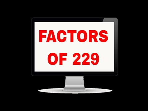 Factors of 229