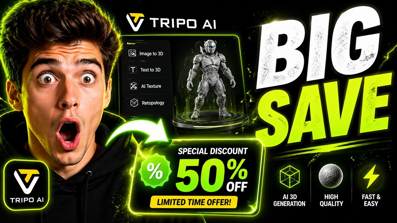 Tripo AI review 🔥 Tripo AI Coupon Code (Save Instantly) ai 3d model generation * tripo 3d ai