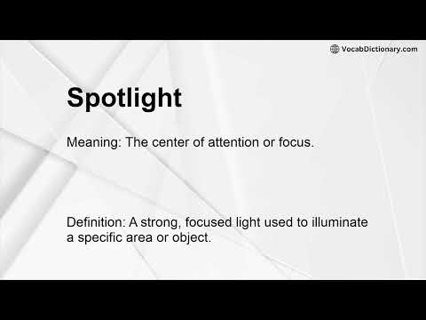 Spotlight Meaning