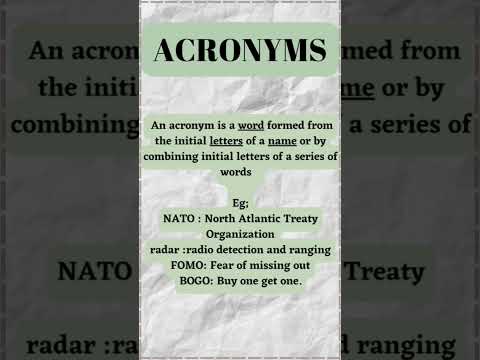 Acronyms in English. #linguistics #linguisticjourney #ling #acronyms #acronym .