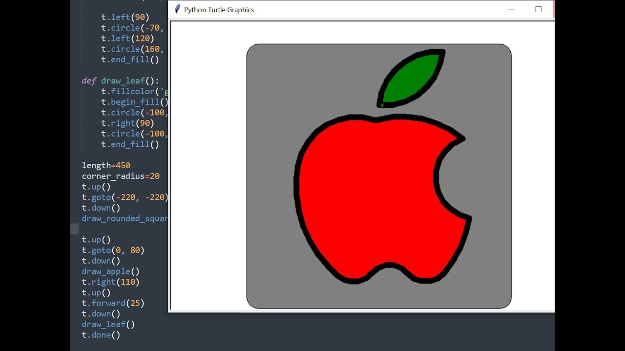 Apple Logo with Turtle in Python