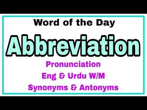 Abbreviation l Meanings l Pronunciation l start easy knowledge.