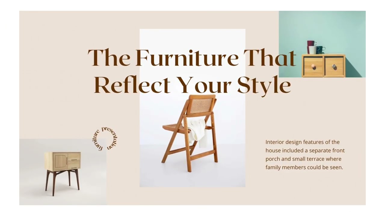 Beige Minimalist Furniture Interior Design Canva Presentation template