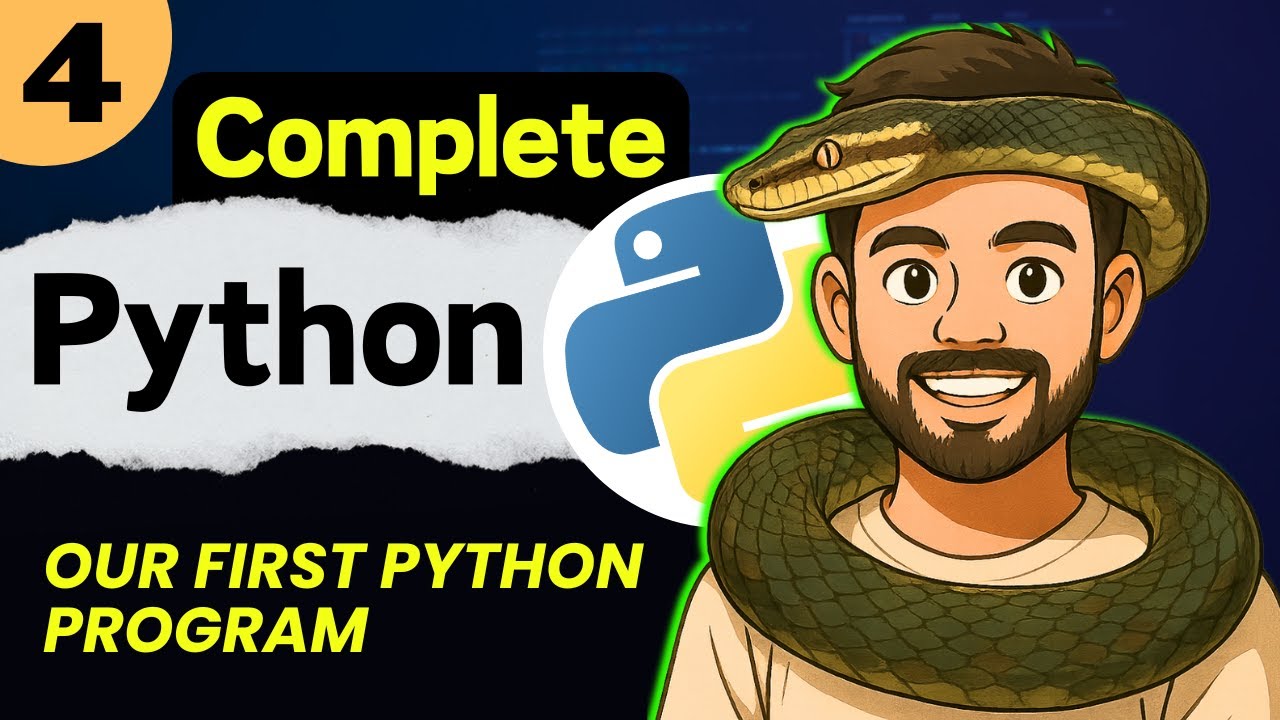 Lec 4: Our first Python Program | Python Full Course (2025)