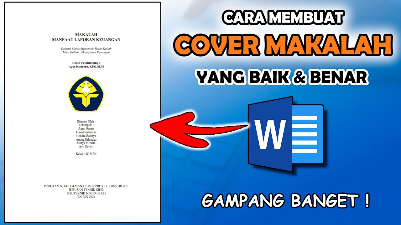 HOW TO CREATE A GOOD AND CORRECT PAPER COVER IN MICROSOFT WORD