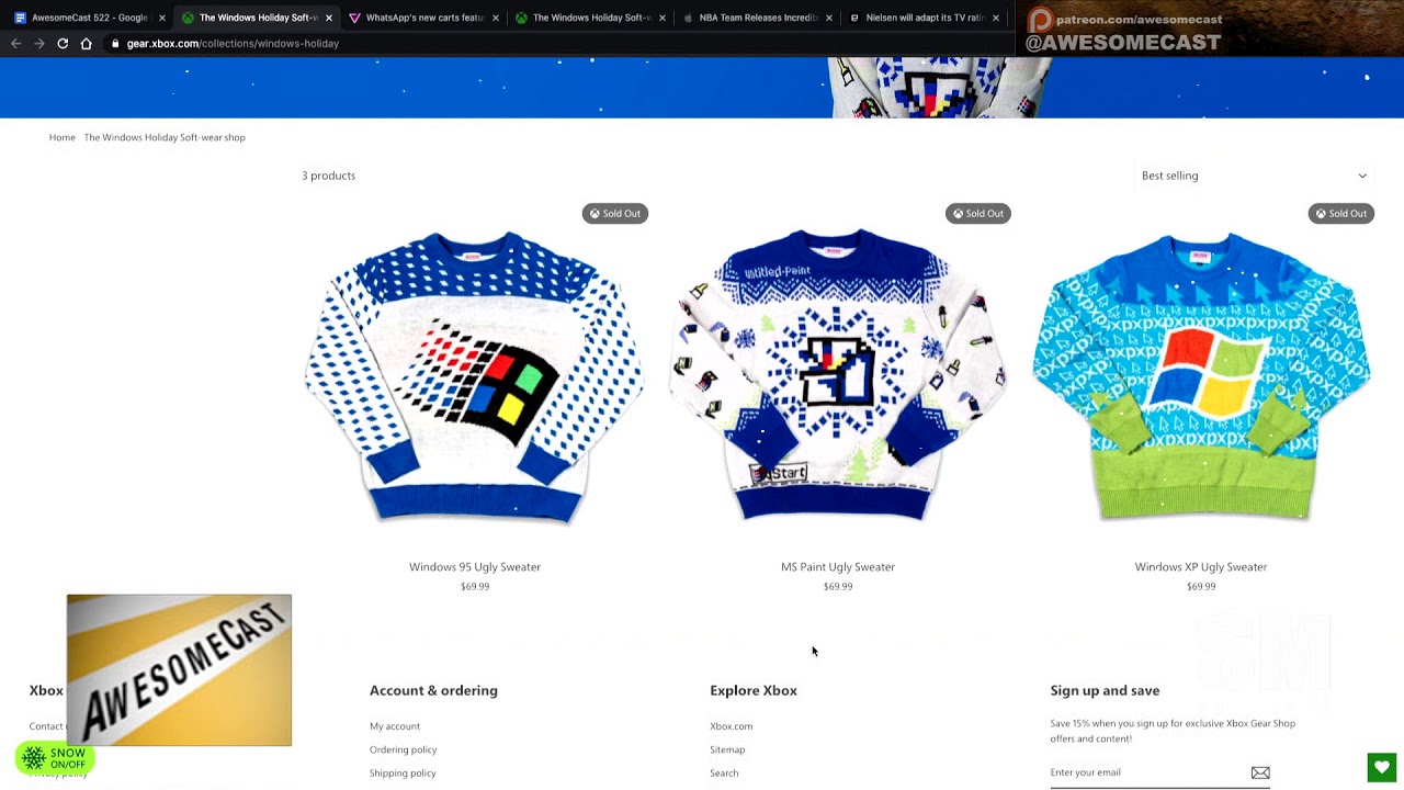 Microsoft Christmas Sweaters…are sold out…