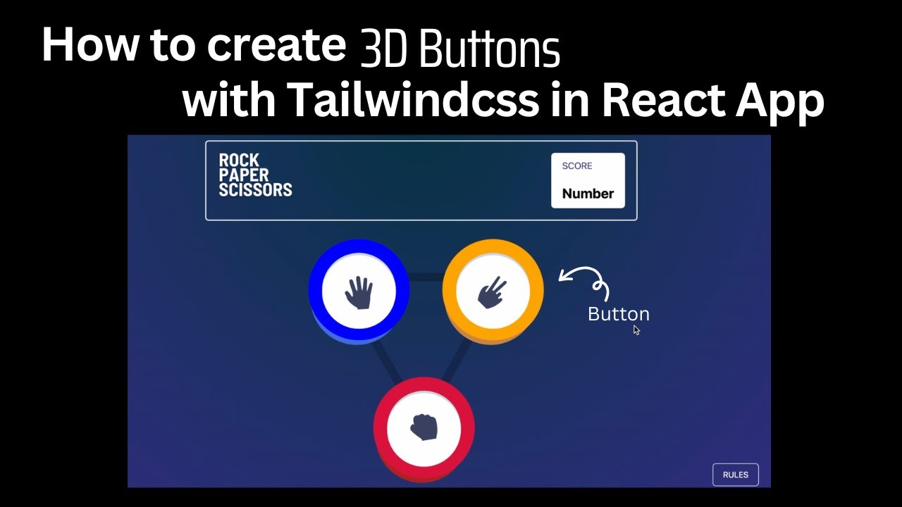How to create a 3D Button in React App with TailwindCss