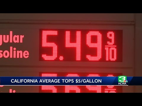 California's average gas price tops $5 for a new record