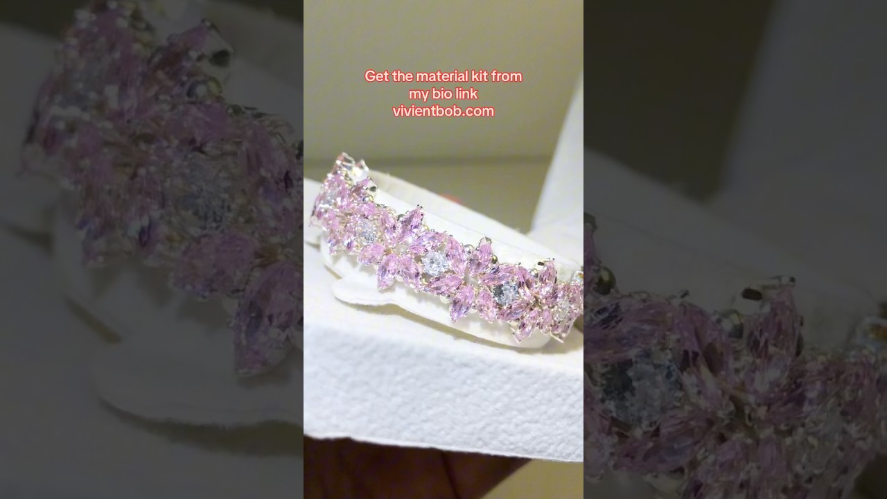 Get the material kit from my shop #diy #stonebeads #jewelrymaking #diybracelet #diamond #diyjewelry