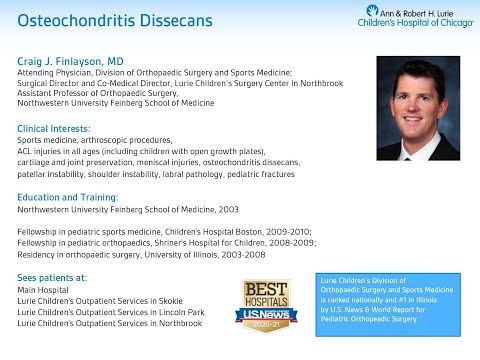 Osteochondritis Dissecans: Lurie Children's Dr. Craig Finlayson