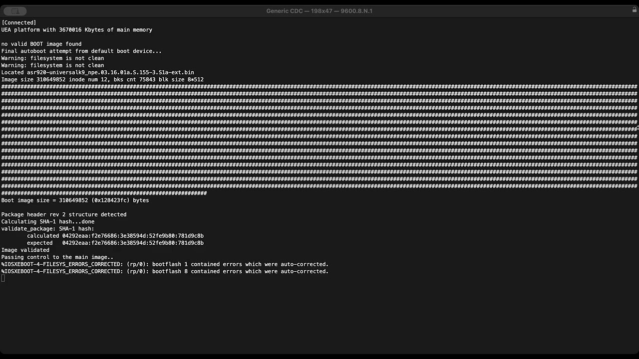 Cisco ASR 920 Boot Sequence