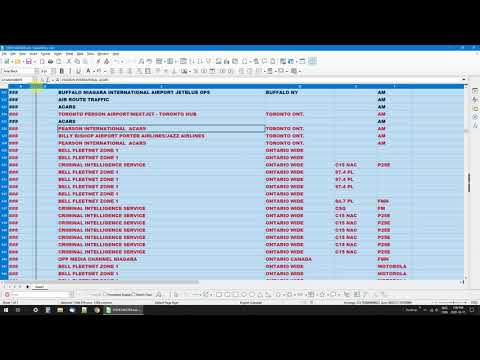 Scanner Frequencies and A Spreadsheet, How to keep track of your Frequencies