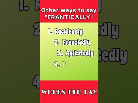 DIFFERENT WAYS TO SAY "FRANTICALLY" #englishlearners #englishlearning #youtubeshorts