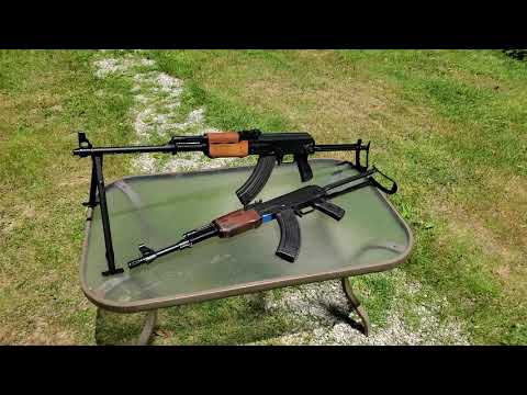 Under Folder M72 "Para trooper" and "Carbine" RPKs with stocks unfolded (Wayne / Stillhouse Armory)