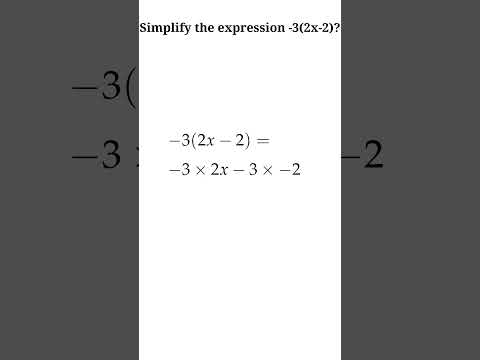 Simplify the expansion -3(2x-2)