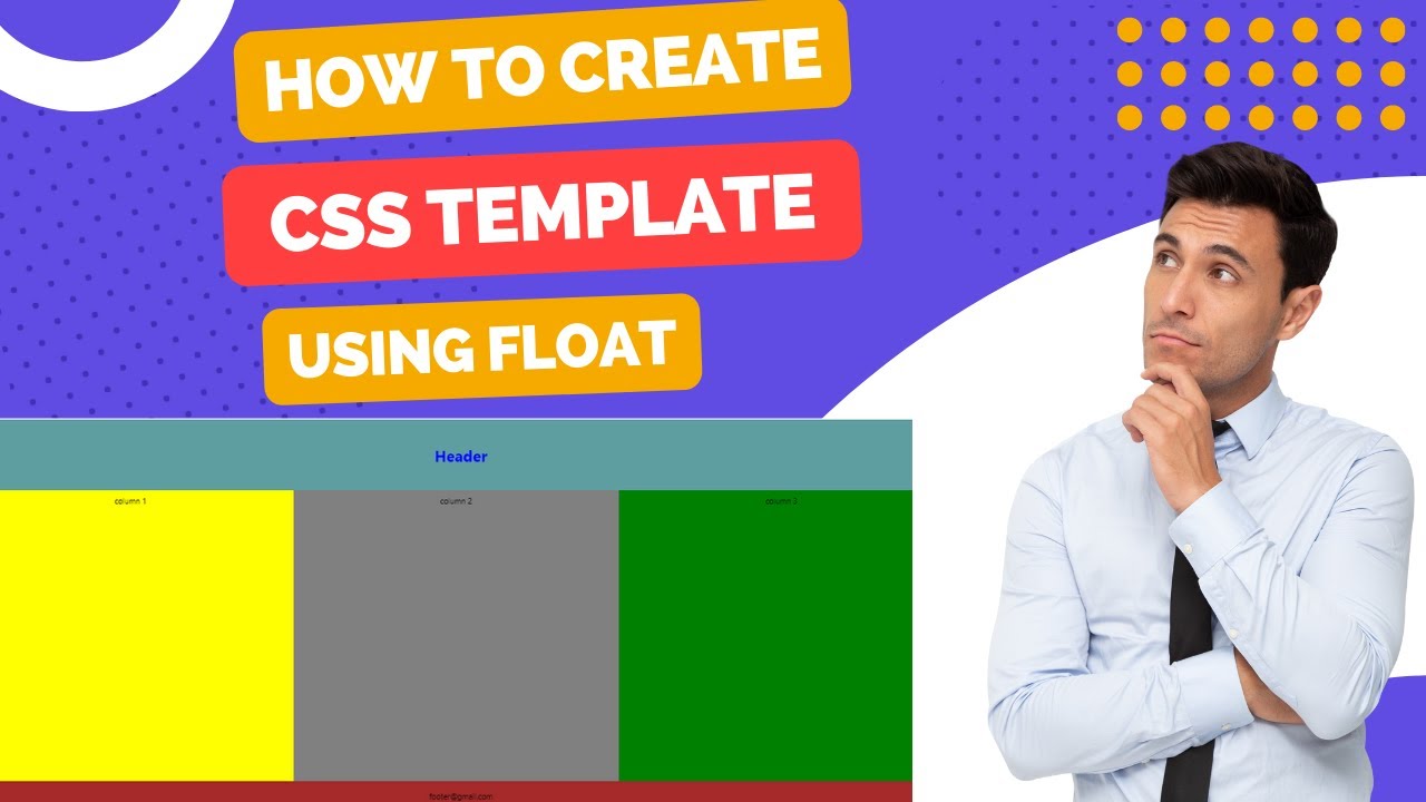 How to create a layout with HTML CSS | using Float