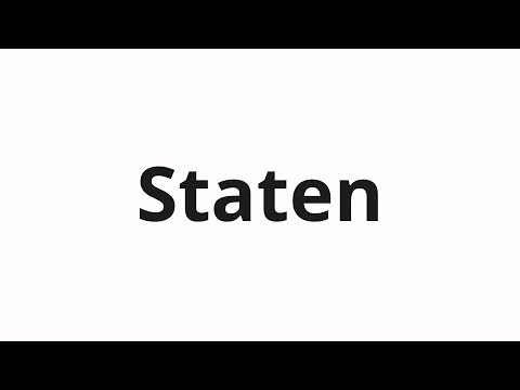 How to pronounce Staten