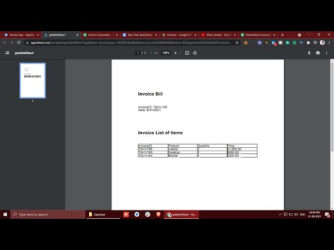 How to Generate Invoice in Appsheet | PDF Generation in Appsheet | Appsheet Automations