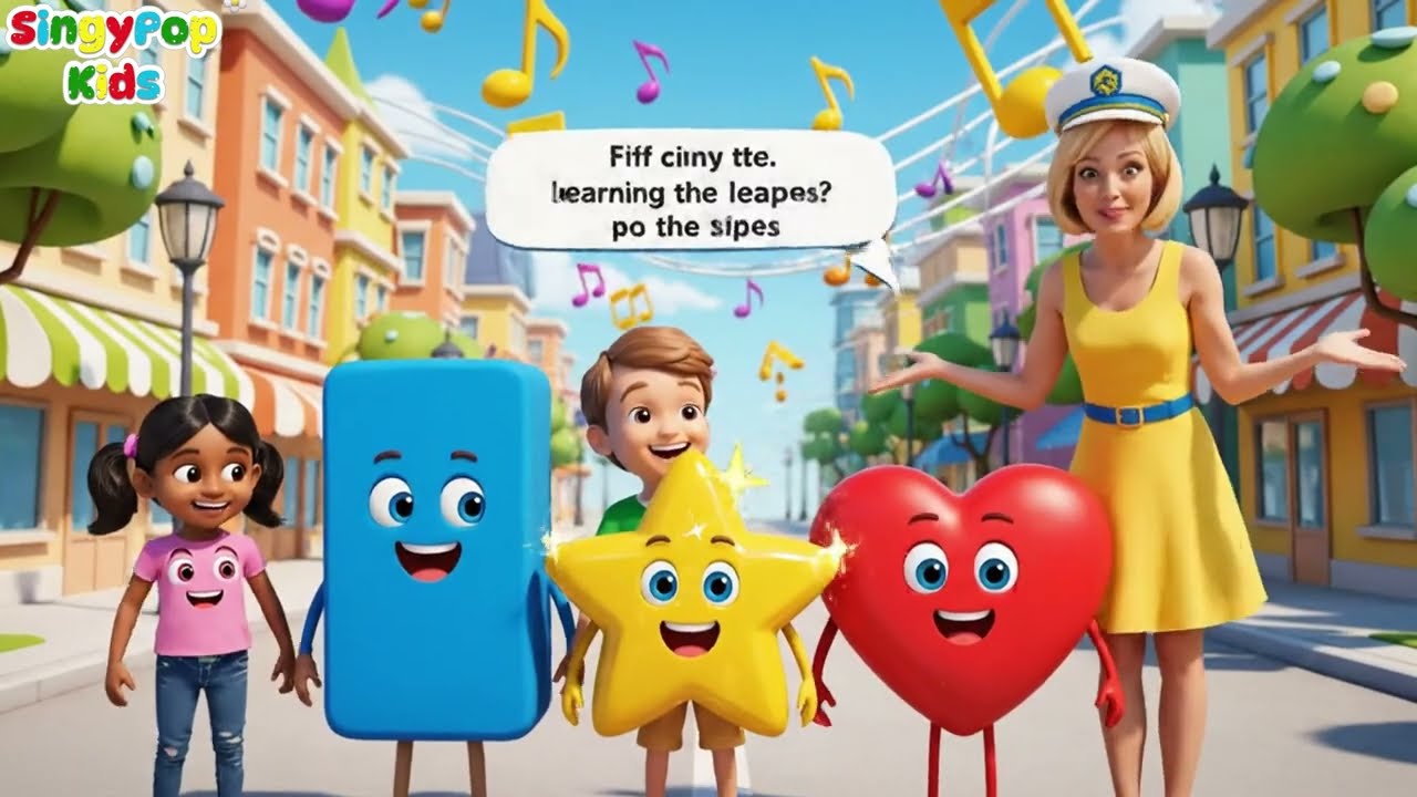 Shape Dance Adventure | 3D Kids Cartoon | Learn Shapes While Dancing