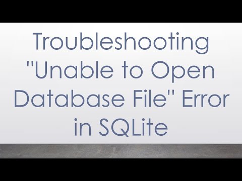 Troubleshooting "Unable to Open Database File" Error in SQLite