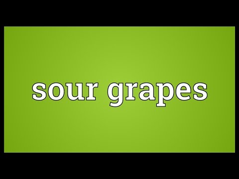 Sour grapes Meaning