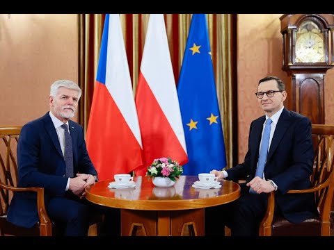 Mateusz Morawiecki podczas spotkania z prezydentem Czech