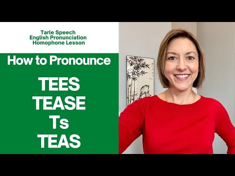 How to Pronounce TEASE, TEES, TEAS, TS - American English Homophone Pronunciation Lesson