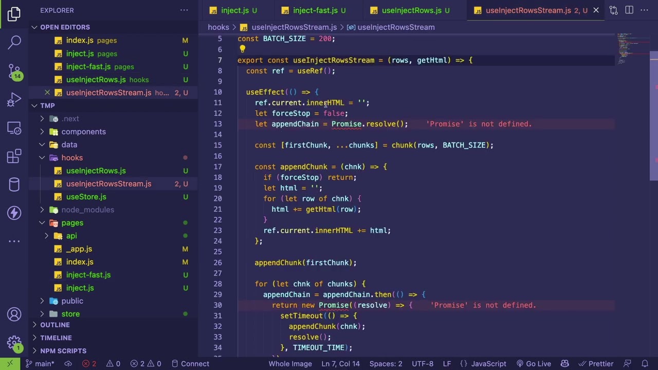 Trying to speed up a sortable react table at work