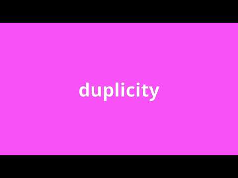 what is the meaning of duplicity