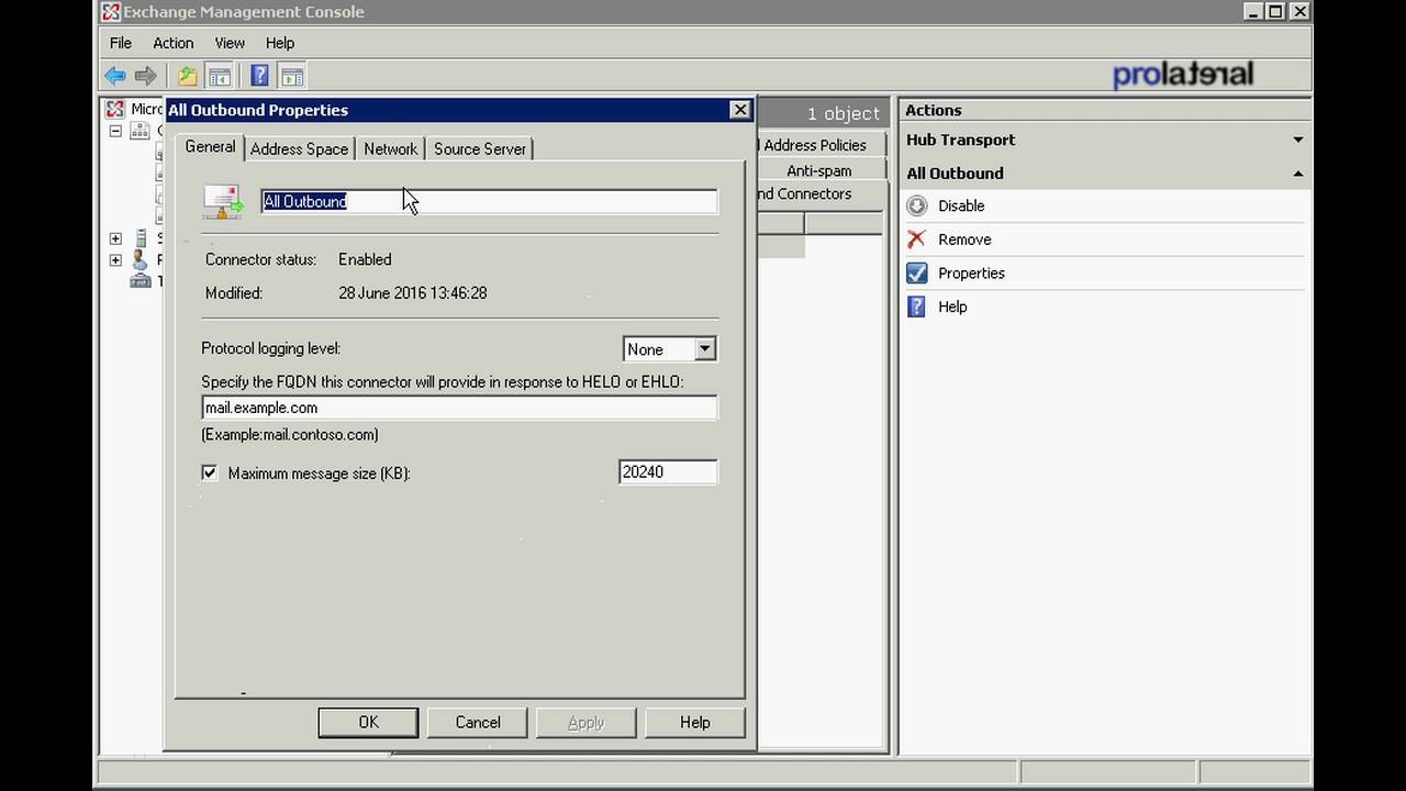 How to setup Exchange 2007 Smarthost to use outMail