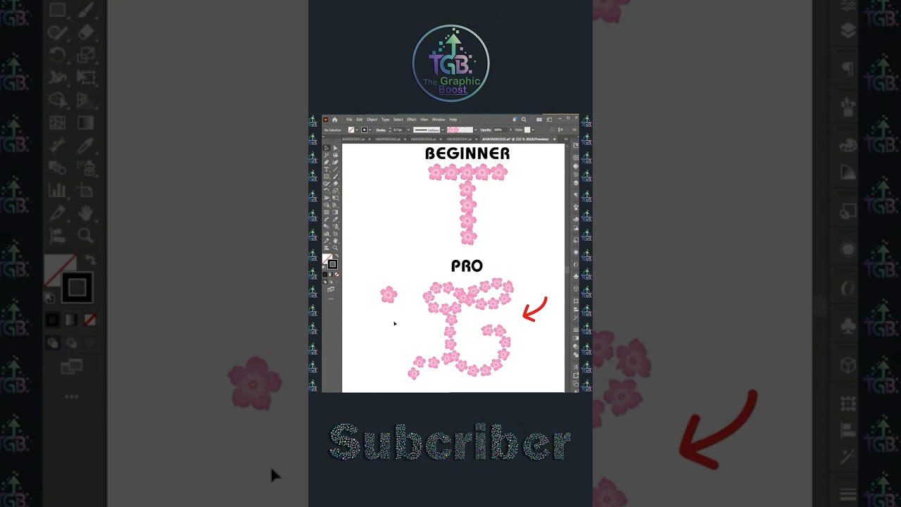 Illustrator 2026 Secret: Create a Stunning T Using Brush Pattern! #thegraphicboost