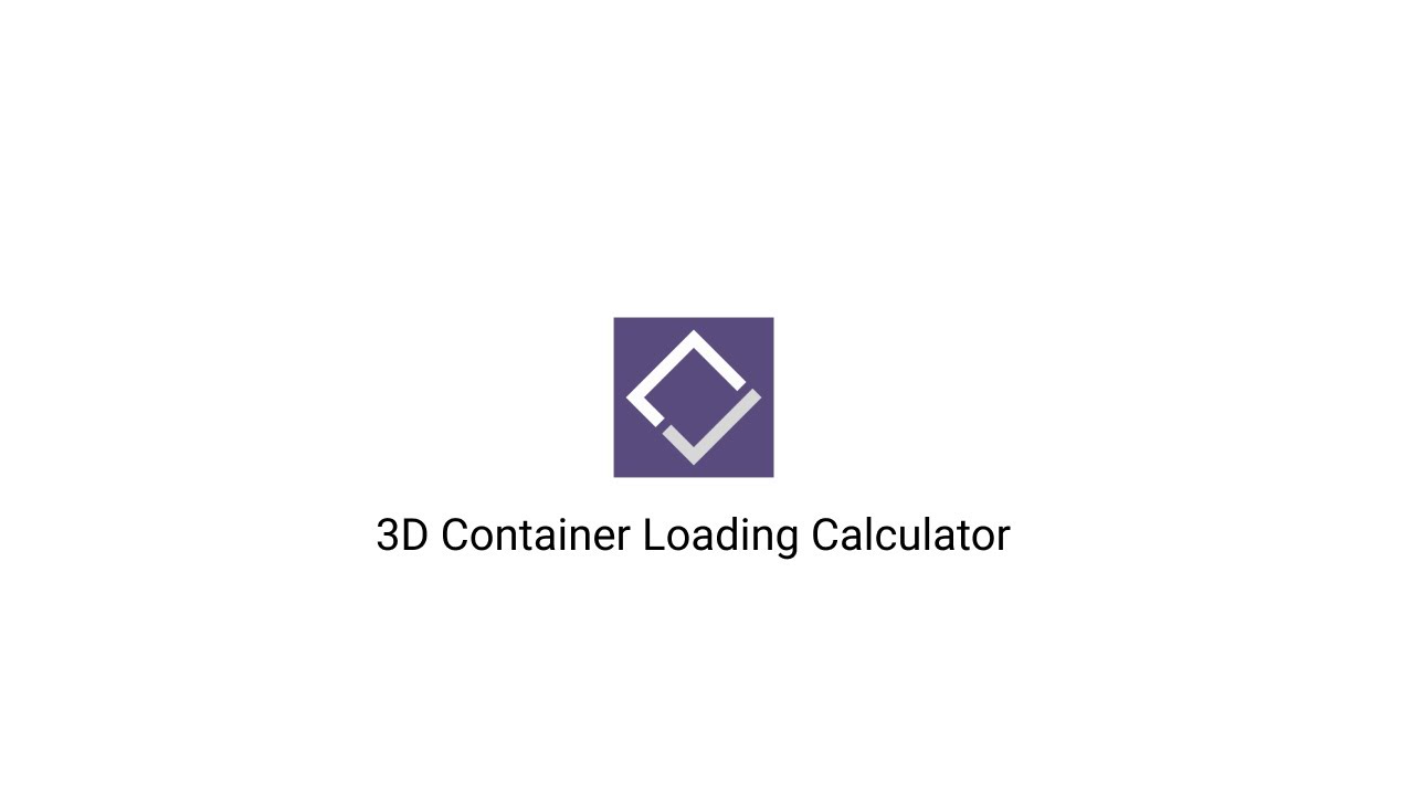 3D Container Loading Calculator