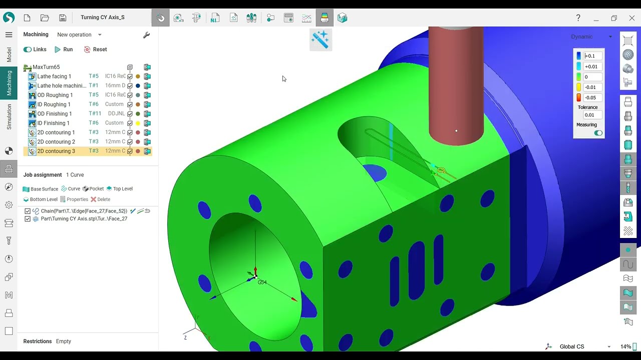 SprutCAM Tutorial #113 | Turning XZCY Axis Toolpath Basic Beginners