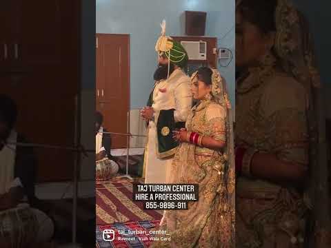 Sikh Wedding Wattan Wali Pagg Tying by Taj Turban Center 855-9096-911
