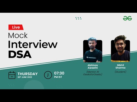 Live Mock DSA | GeeksforGeeks