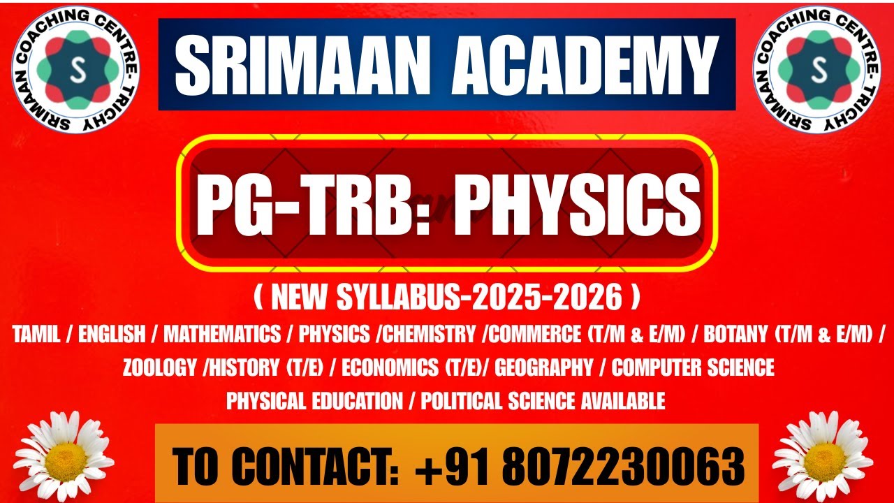 PG-TRB: PHYSICS (NEW SYLLABUS 2025-2026)-UNIT-1-MATHEMATICAL PHYSICS FULL STUDY MATERIAL AVAILABLE.