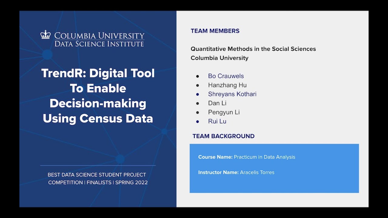 Trend R: Digital Tool To Enable Decision-making Using Census Data