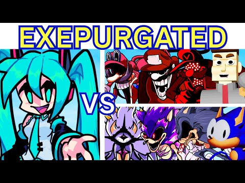 FNF EXEPURGATED (Hatsune Miku VS All Sonic.EXE & Mario.EXE // Hotline 024 Mix)