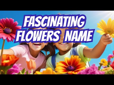 Flower Names in English + Urdu/Hindi - Vocabulary for Kids