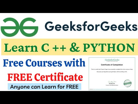 GeeksForGeeks Free Course With Certificate | Learn C++ & Python | Free GfG Certificate #python